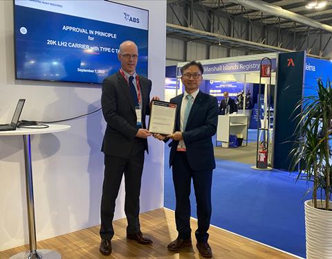 ABS verifies design for LH2 carrier | World Ports Organization