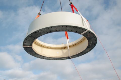 Windplan Blauw Tower Base rings in place | World Ports Organization